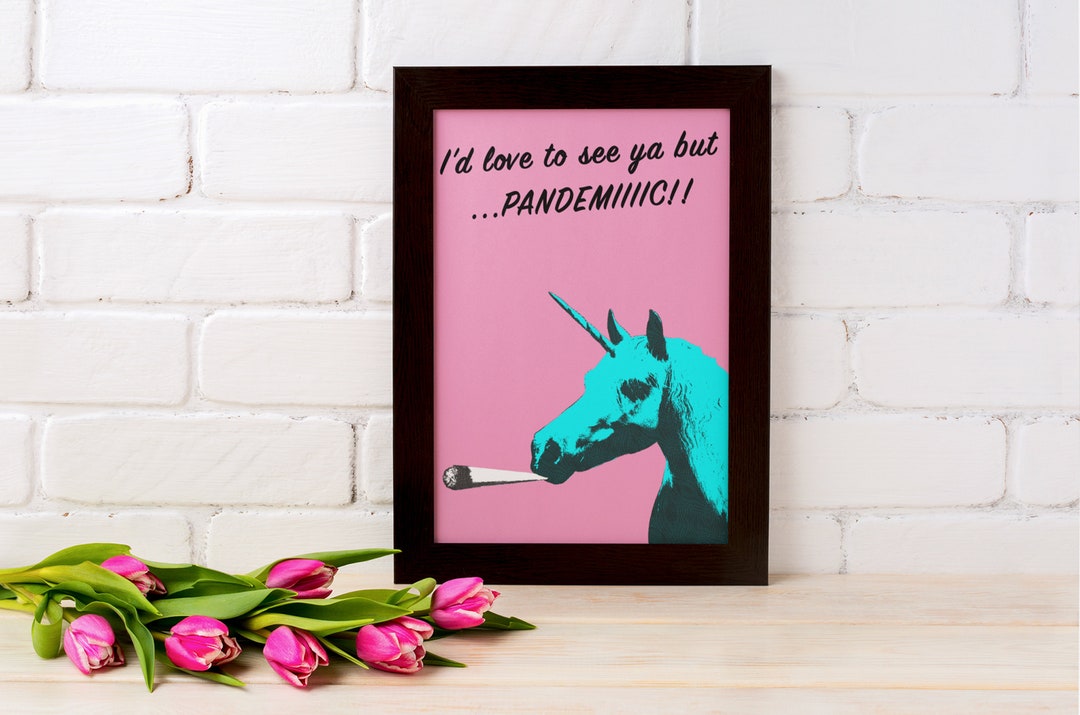 Cheeky Unicorn Print Add Your Custom Slogan - Etsy