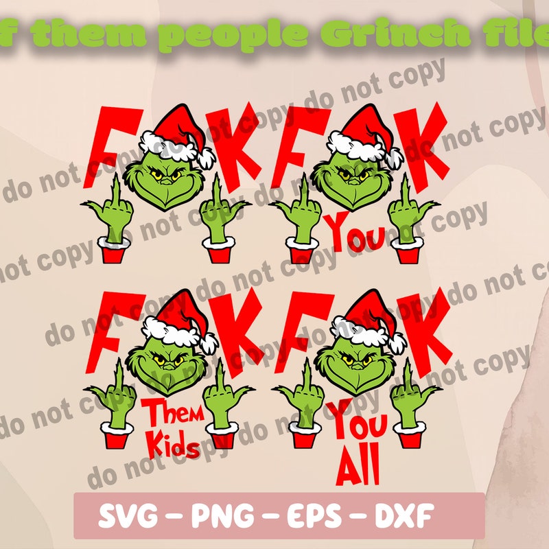 Grinch Hand Middle Finger - Etsy