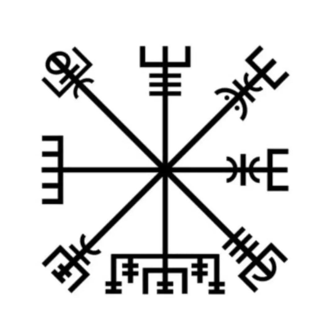Viking Runes Compass Temporary Tattoo: Norse Decal - Etsy UK