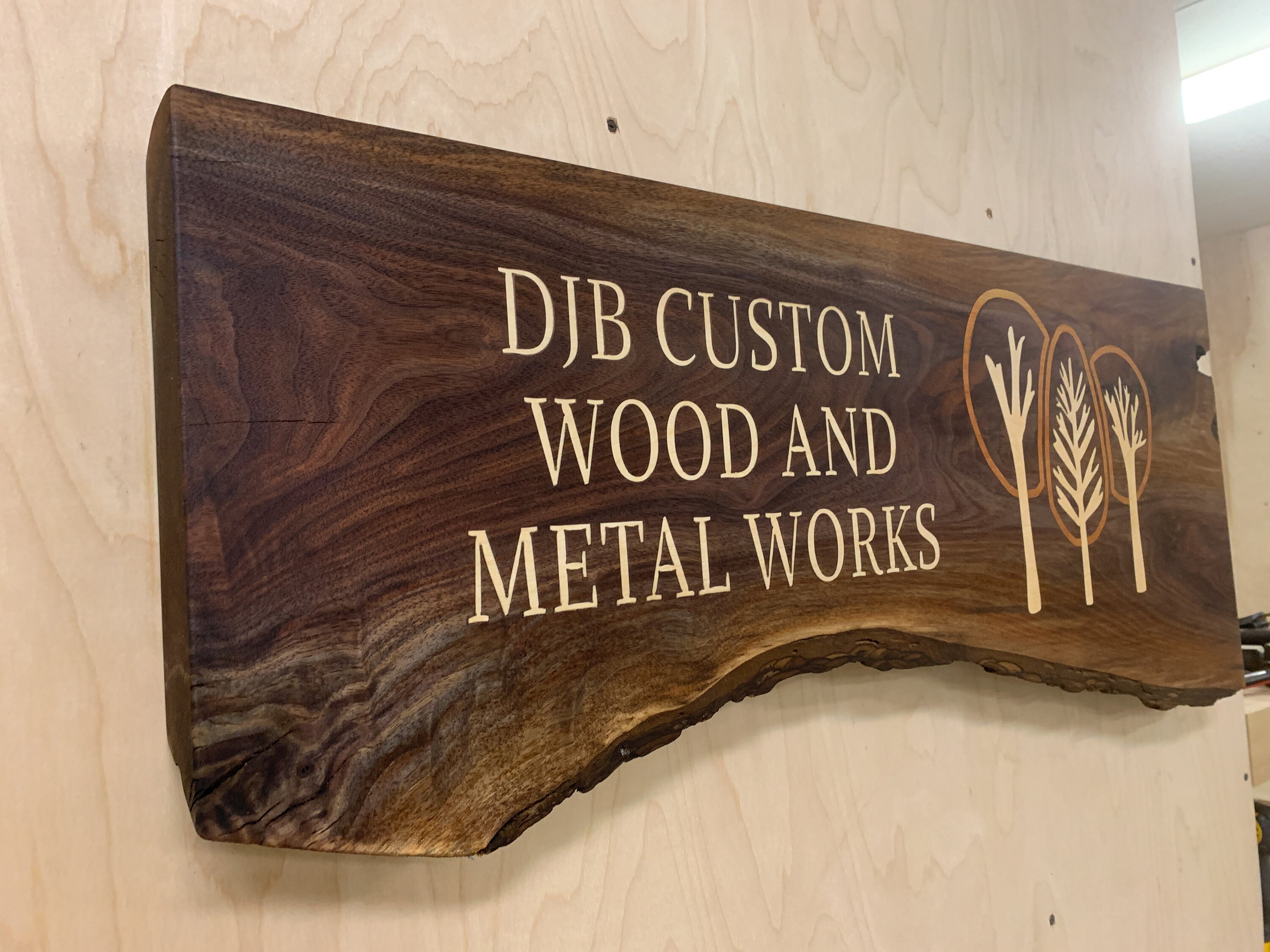Made to Order: Personalized Live Edge Sign With Inlay - Etsy