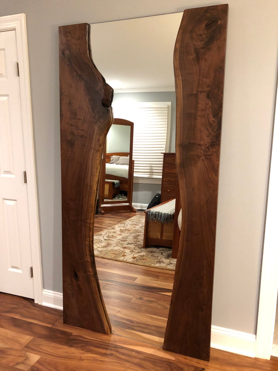 Made to Order Live Edge Hardwood Mirror - Etsy