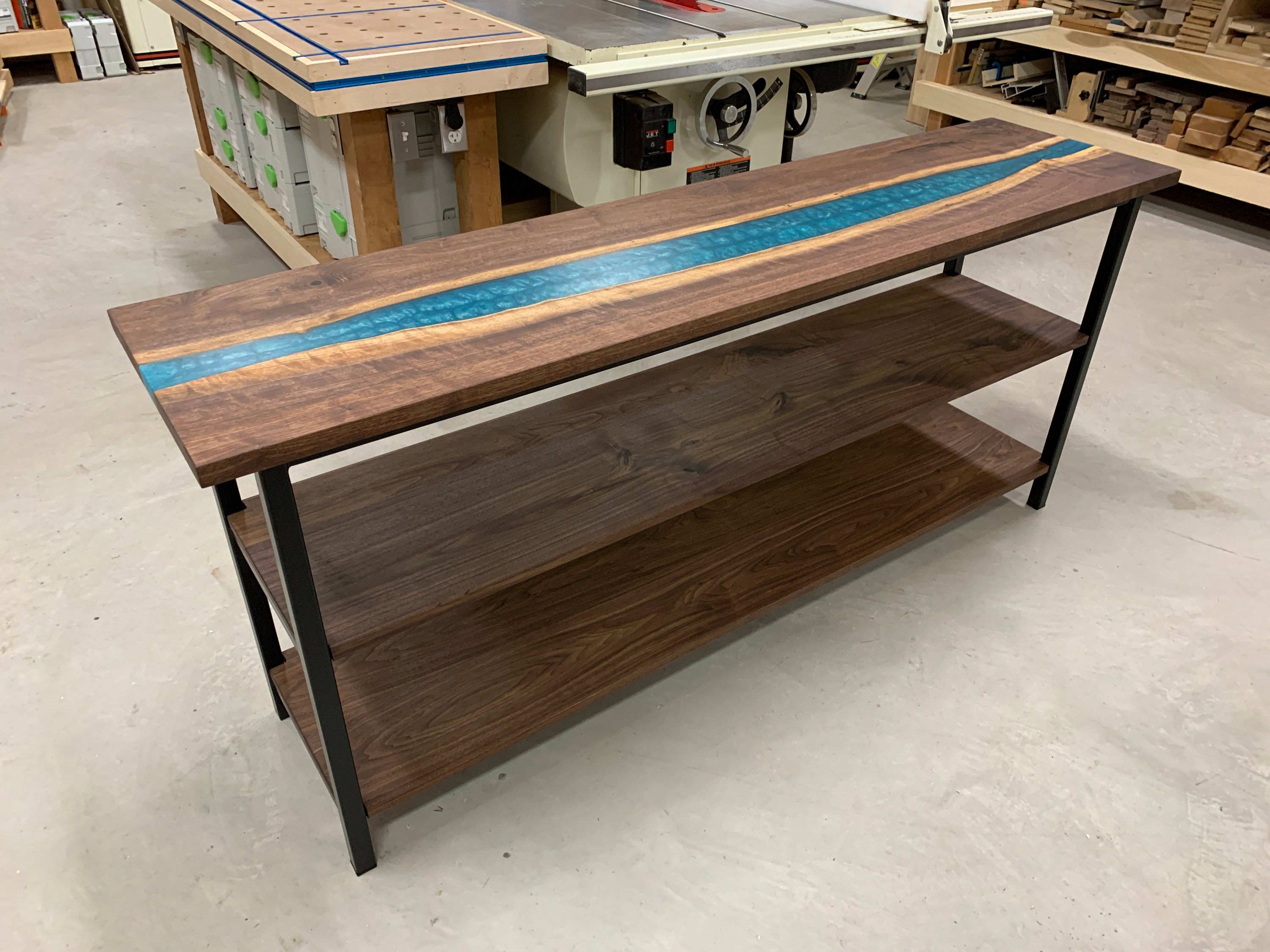 Made to Order Live Edge 'river' Console Table - Etsy