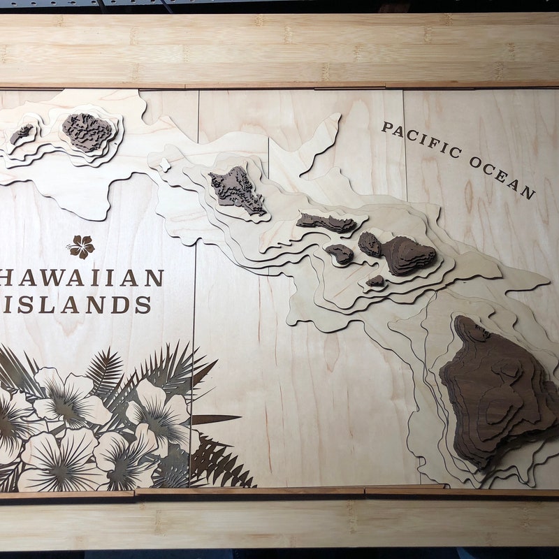 Laser Cut Lake Chart - Etsy