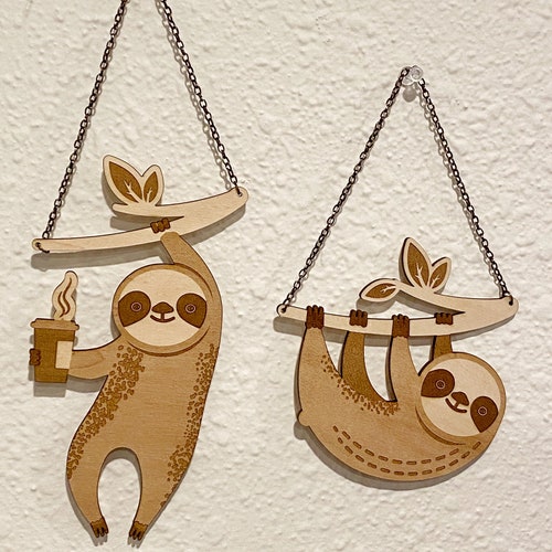 Sloth Laser Cut Files. SVG AI PDF Glowforge File Laser Cut - Etsy