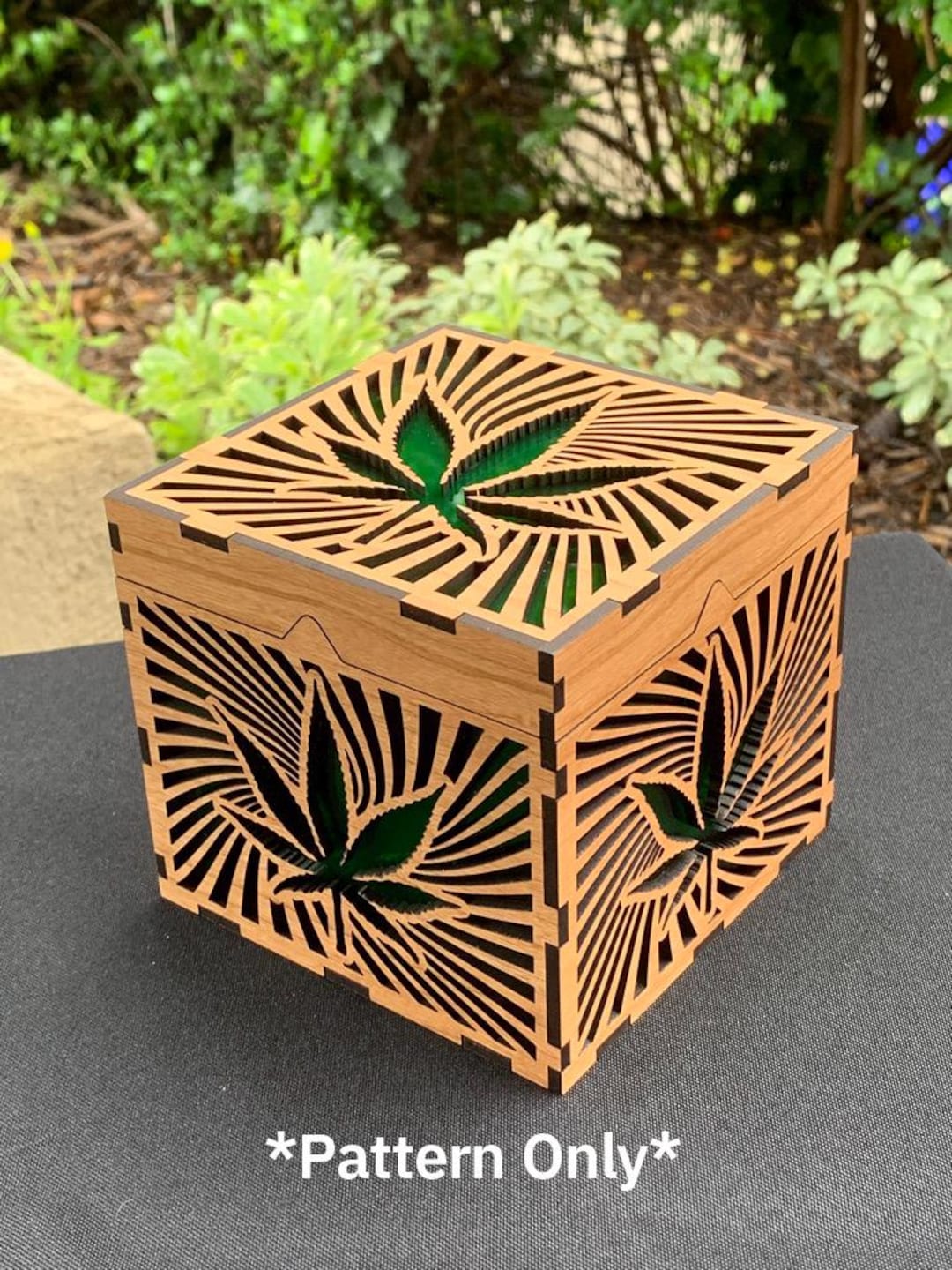 Trippy Marijuana Box Laser Cut Files. SVG, AI, PDF, Glowforge File ...