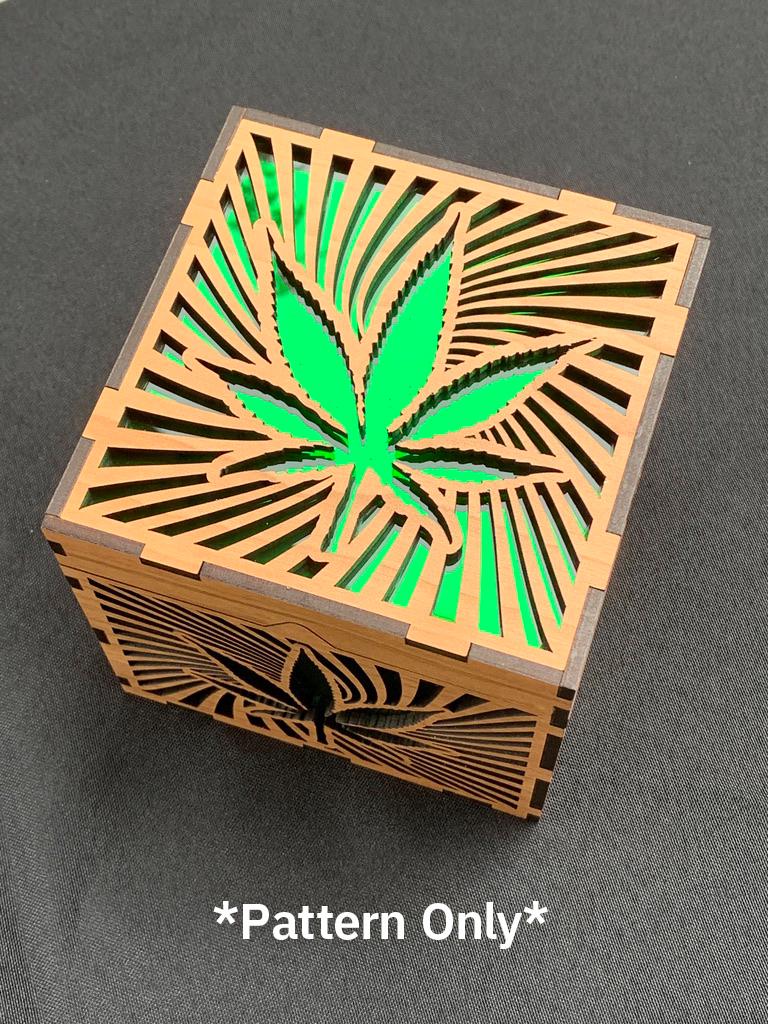 Trippy Marijuana Box Laser Cut Files. SVG, AI, PDF, Glowforge File ...
