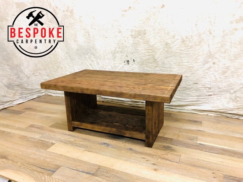 Reclaimed Coffee Table Side Table Solid Wood Chunky Pine | Etsy