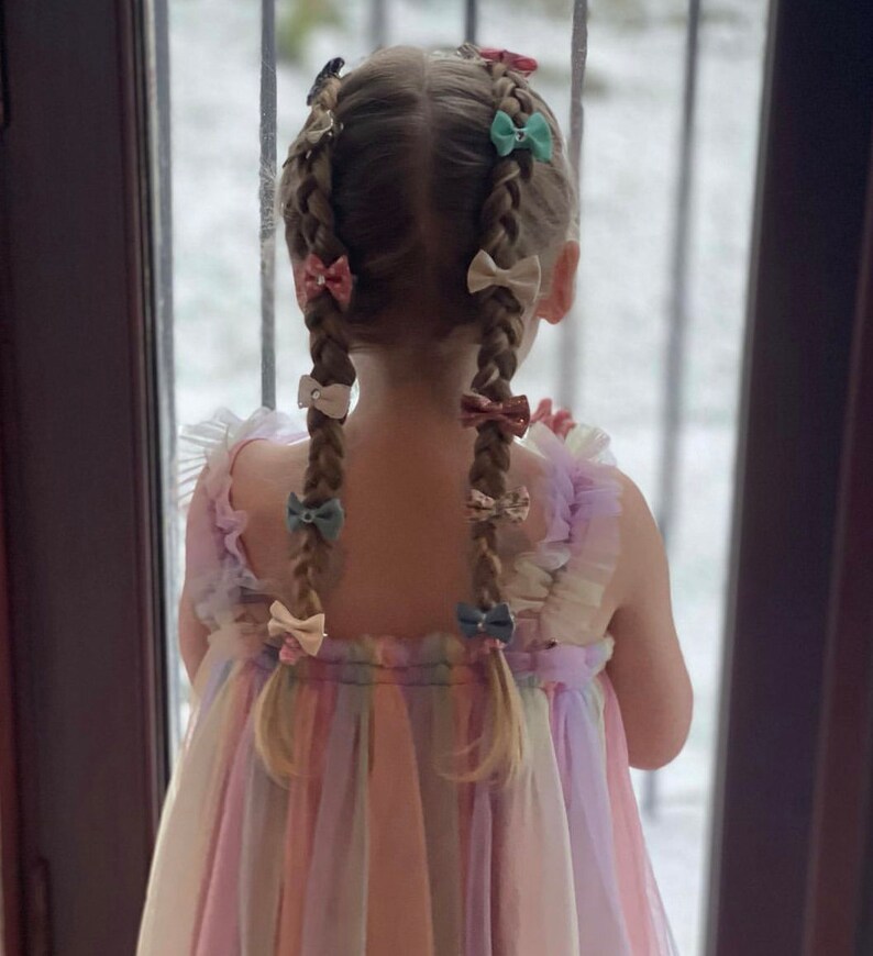 Flavia Rainbow Dress Party Girls - Etsy