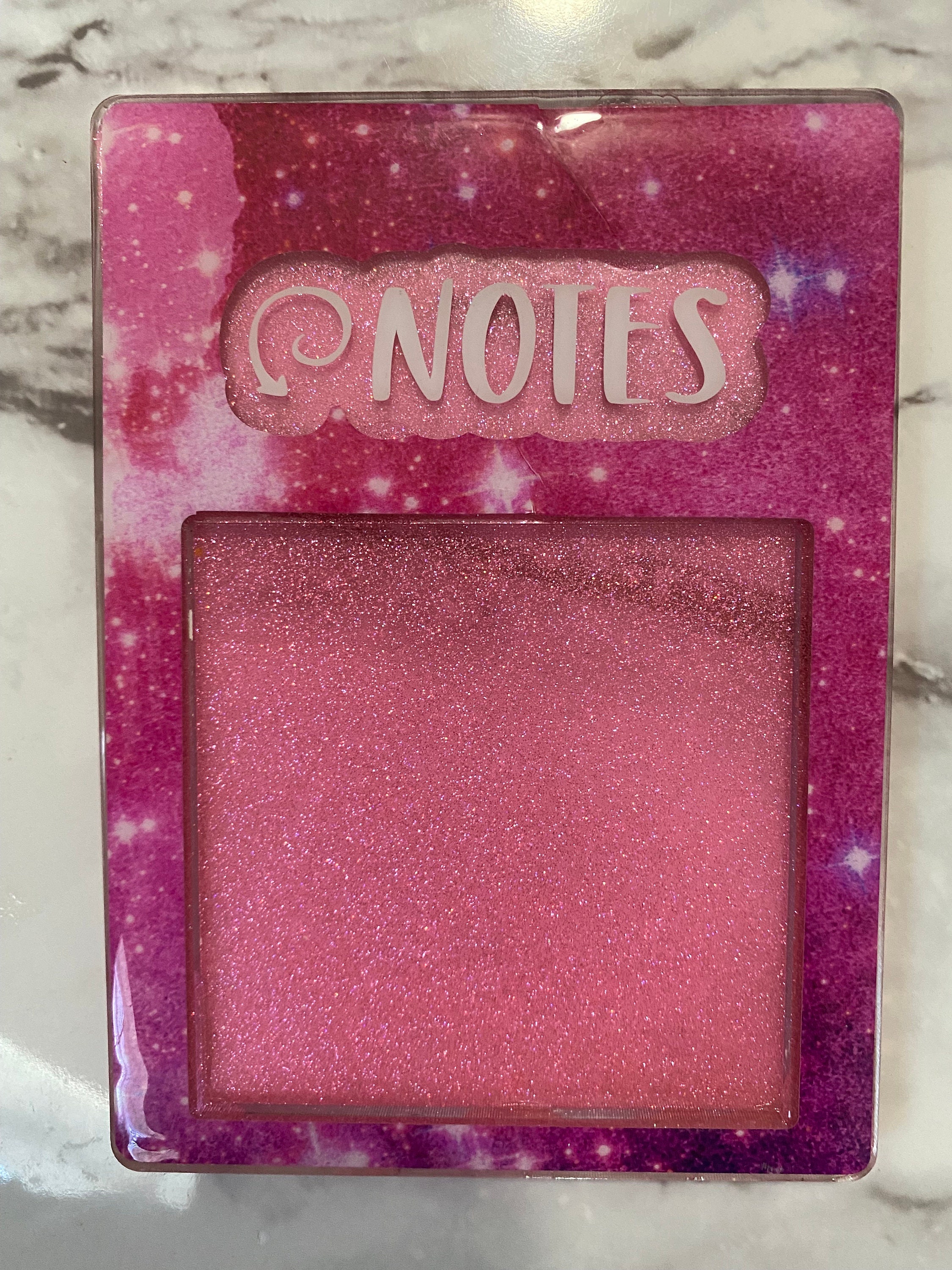 Pink Stardust Sticky Note Holder, Cute Teacher Gift, Teacher Gift Idea ...