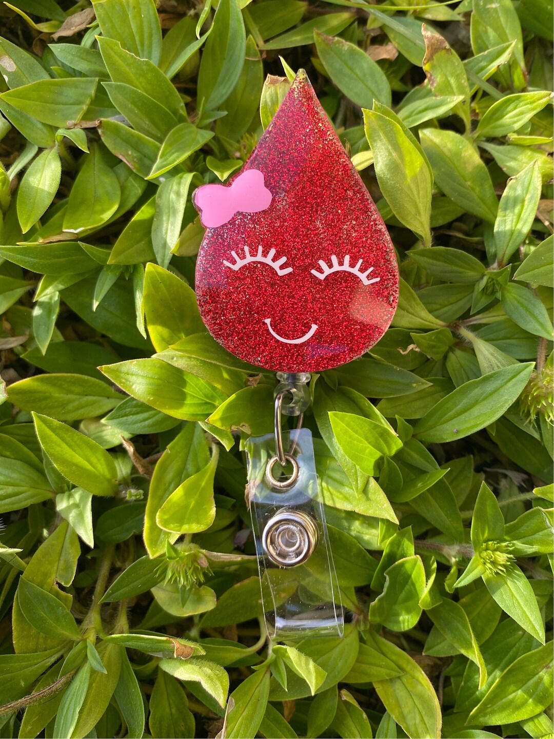 Cute Blood Droplet Badge Reel Phlebotomy Badge Reel Interchangeable ...