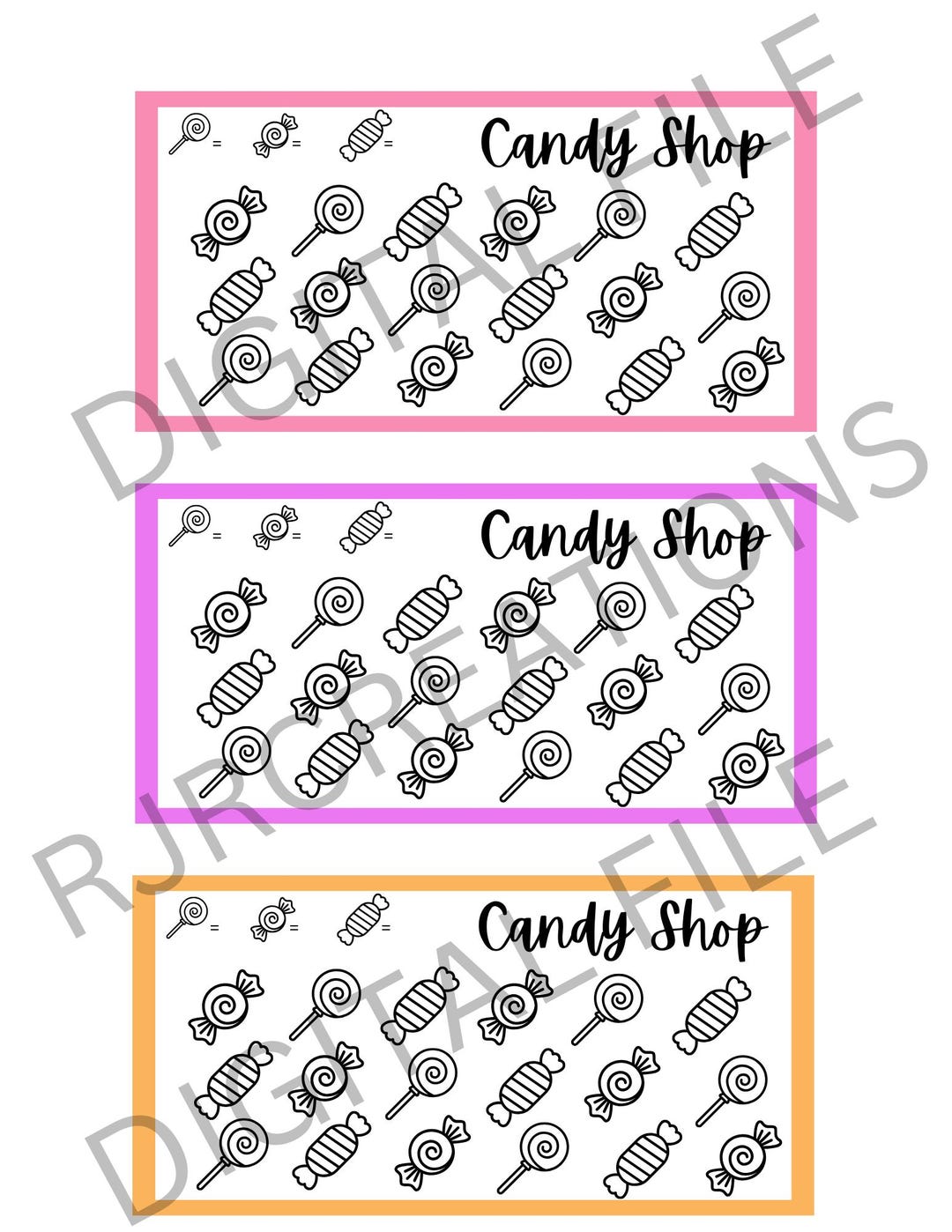 Candy Shop Digital Savings Challenge, A6 Saving Challenge, Instant ...