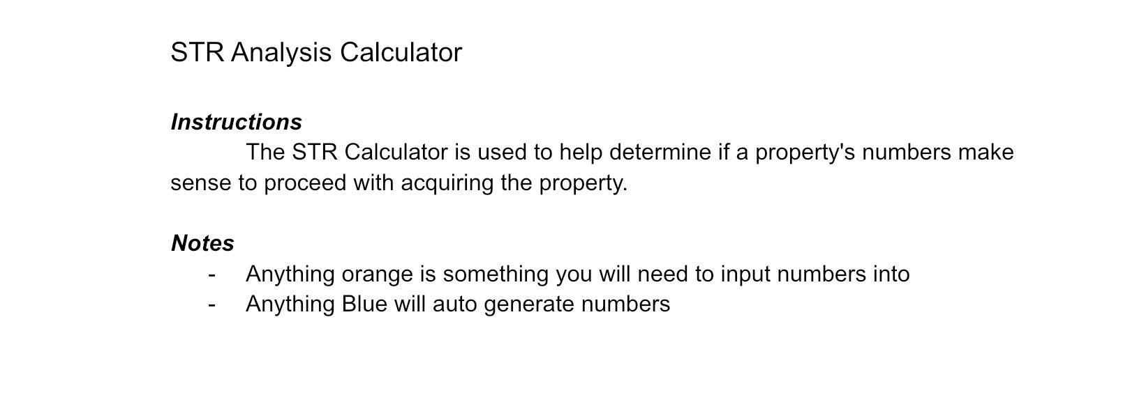 Short Term Rental Analysis Calculator *must Have Access to Google Drive ...