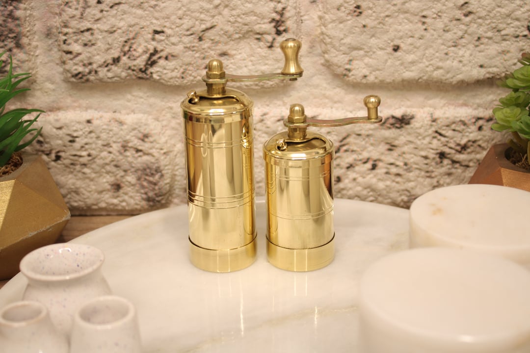 Turkish Brass Pepper Grinder: Handmade Spice Mill, Kitchen Decor, READ ...
