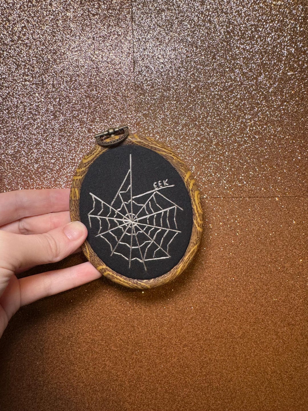 Hand Embroidered Spider Web Art – Intricate & Spooky Home Decor ...