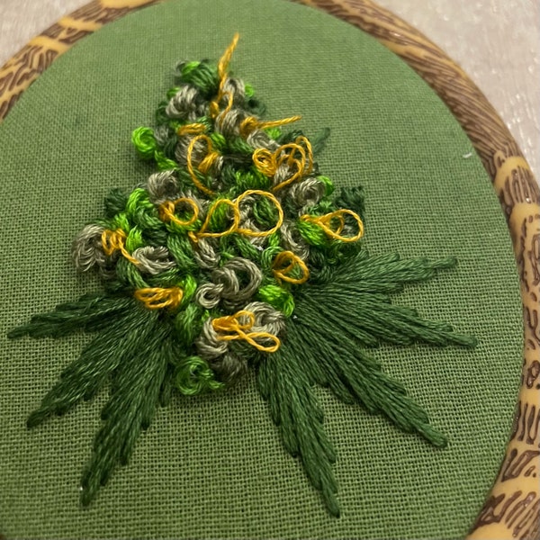 Cannabis Embroidery - Etsy