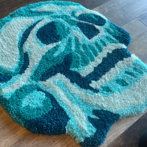 Tufted Skull Rug Handmade Witchy Rug Gothic Bedroom Decor - Etsy UK