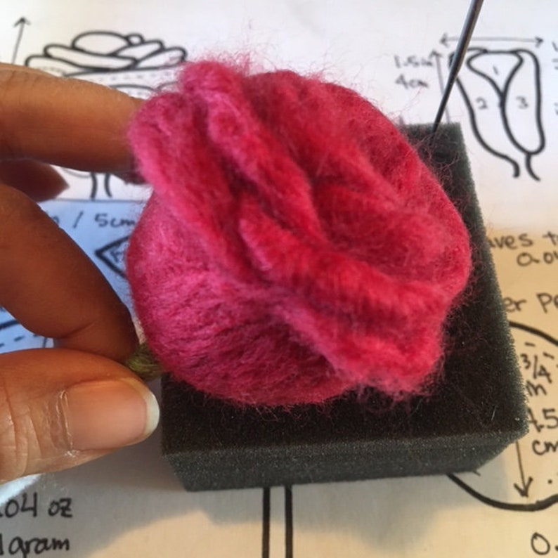 Needle Felting Rose Tutorial Step-by-step How to Felt a Rose - Etsy