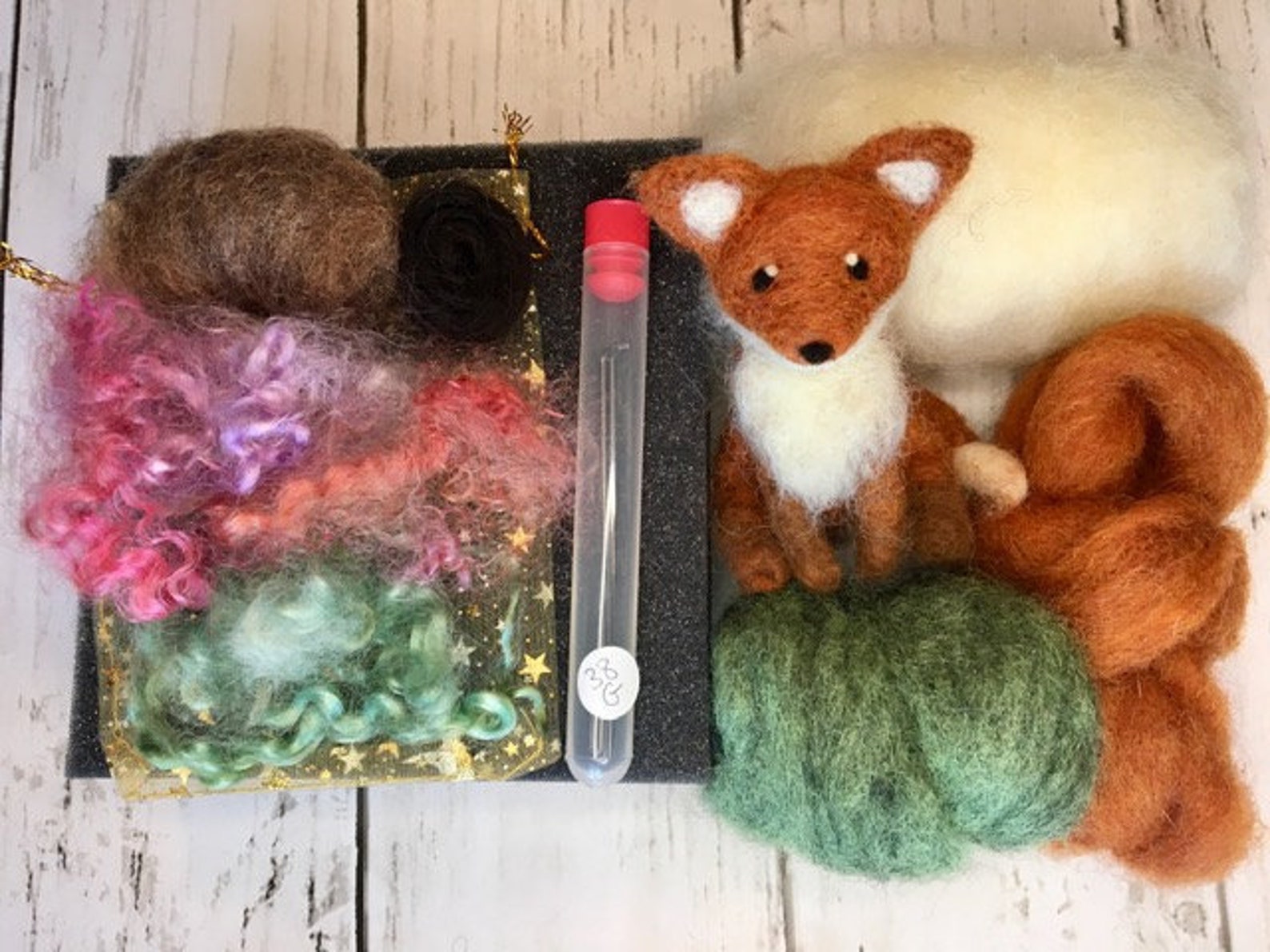 Needle Felting Fox Kit Complete Kit With Felting Supplies - Etsy