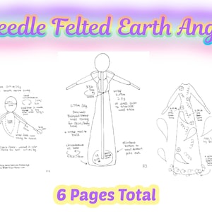 Needle Felted Earth Angel PDF Downloadable Tutorial With Bunny in a ...