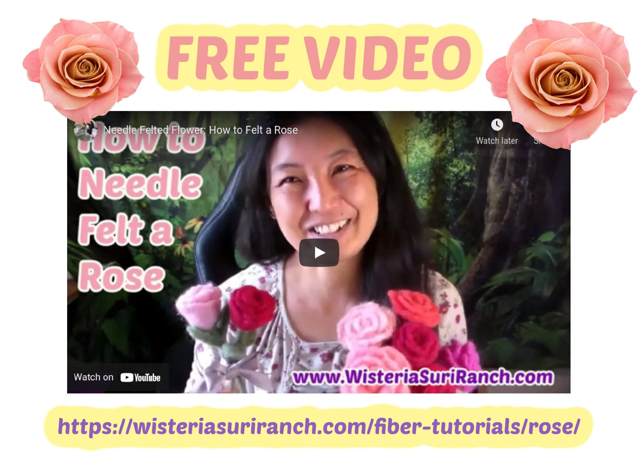 Needle Felting Rose Tutorial Step-by-step How to Felt a Rose - Etsy