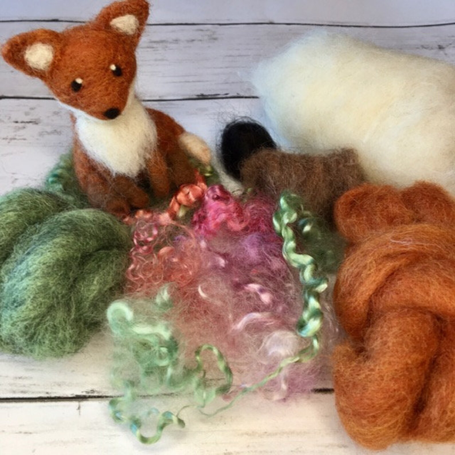 Needle Felting Fox Kit Complete Kit With Felting Supplies - Etsy