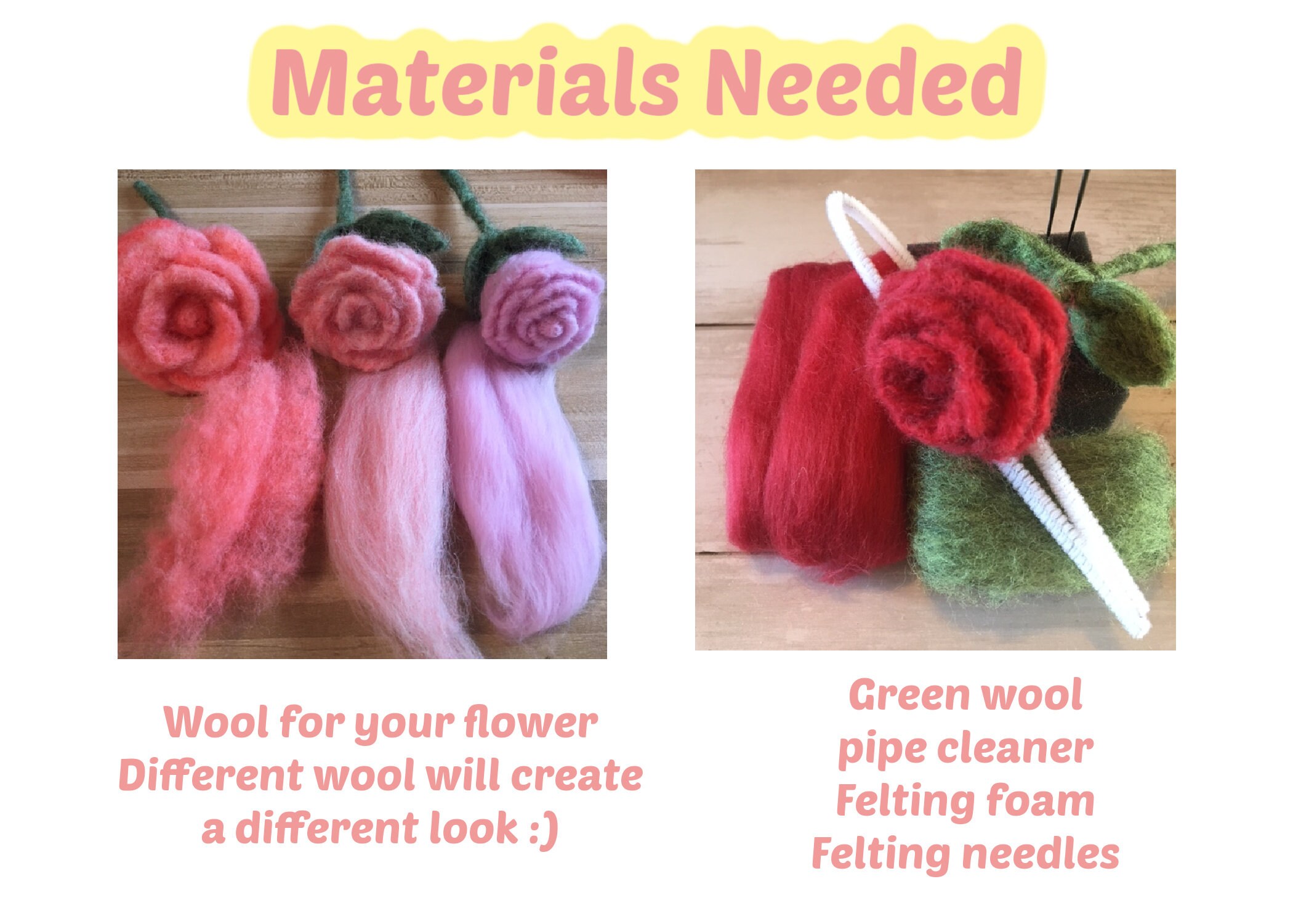 Needle Felting Rose Tutorial Step-by-step How to Felt a Rose - Etsy