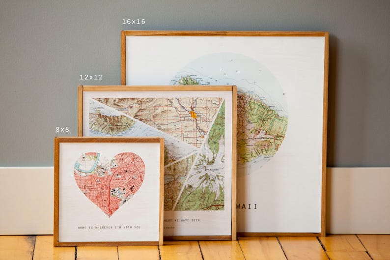 Custom Couples' Travel Map | Memorable Anniversary Gift for Spouses ...