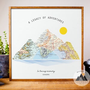 Celebrate Life With Custom Map | in Memory Sympathy Gift | Loss of ...