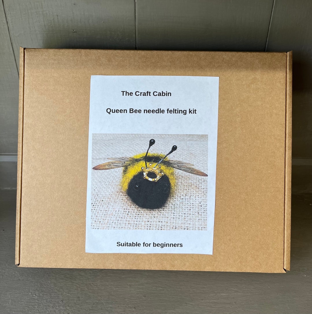 Queen Bee Needle Felting Kit for Beginners, DIY Bee Craft Kit, Make ...
