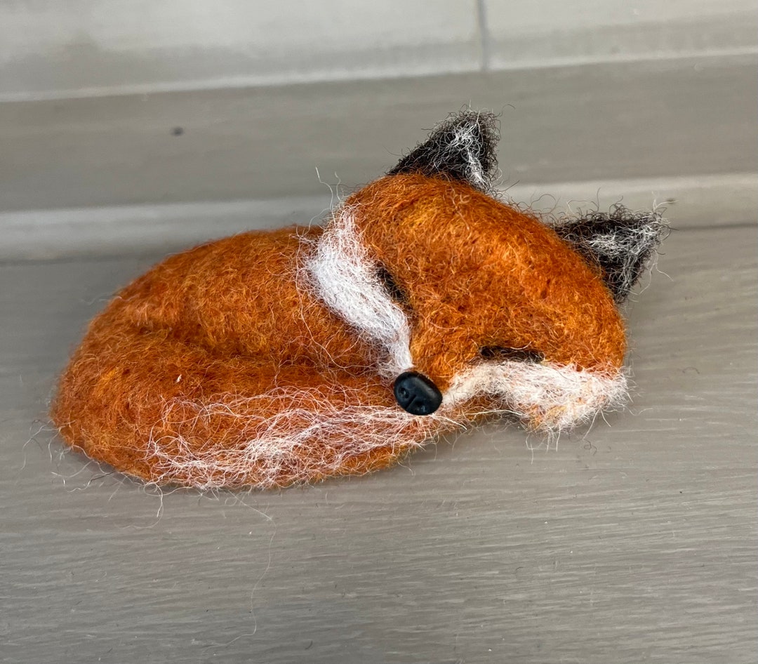 Gorgeous Needle Felted Sleeping Fox - Etsy