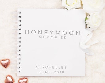 Personalised Wedding Gift Honeymoon Album Wedding Guest Book Custom ...