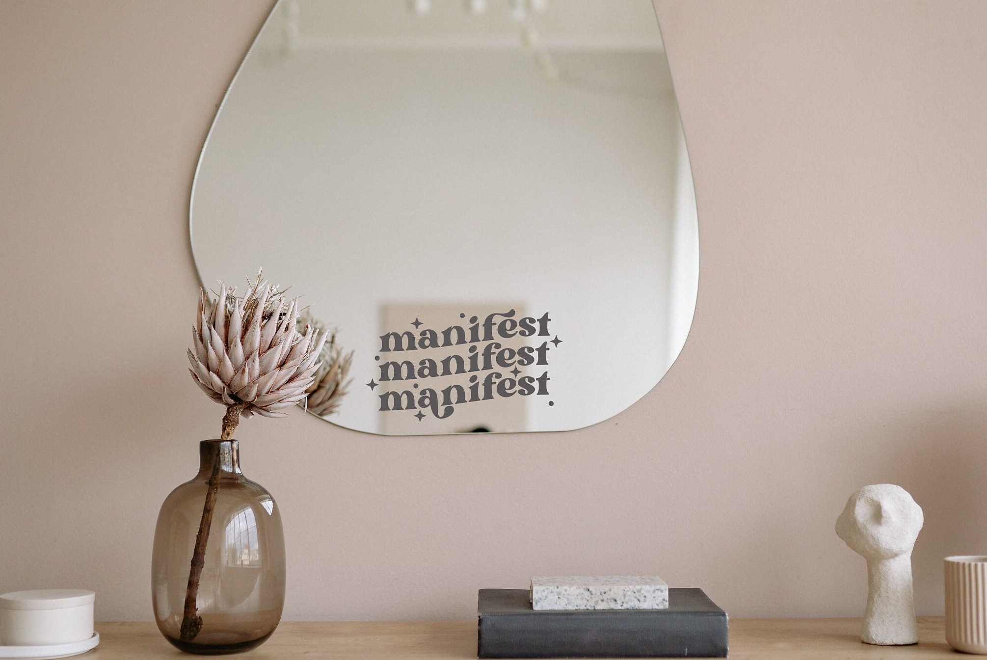 Manifest Sticker Mirror Decal Wall Stickers Manifestation | Etsy