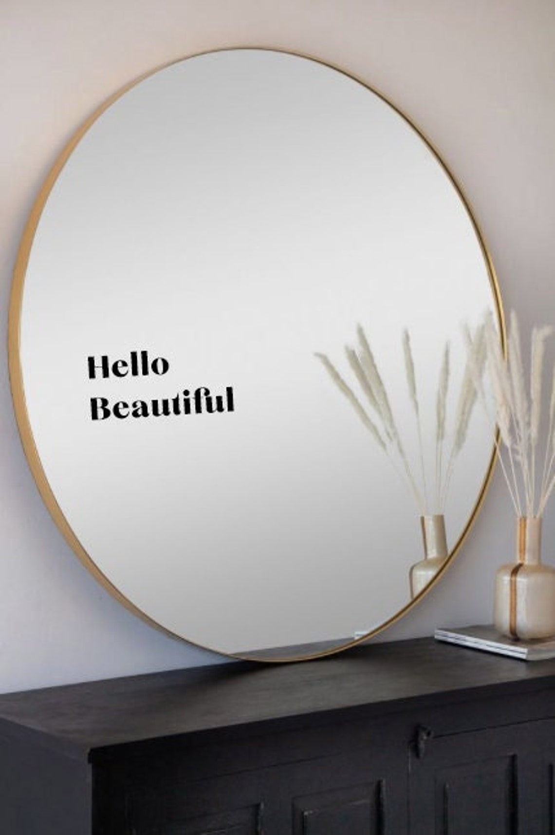 Hello Beautiful Sticker, Mirror Decals, Wall Stickers, Manifestation ...