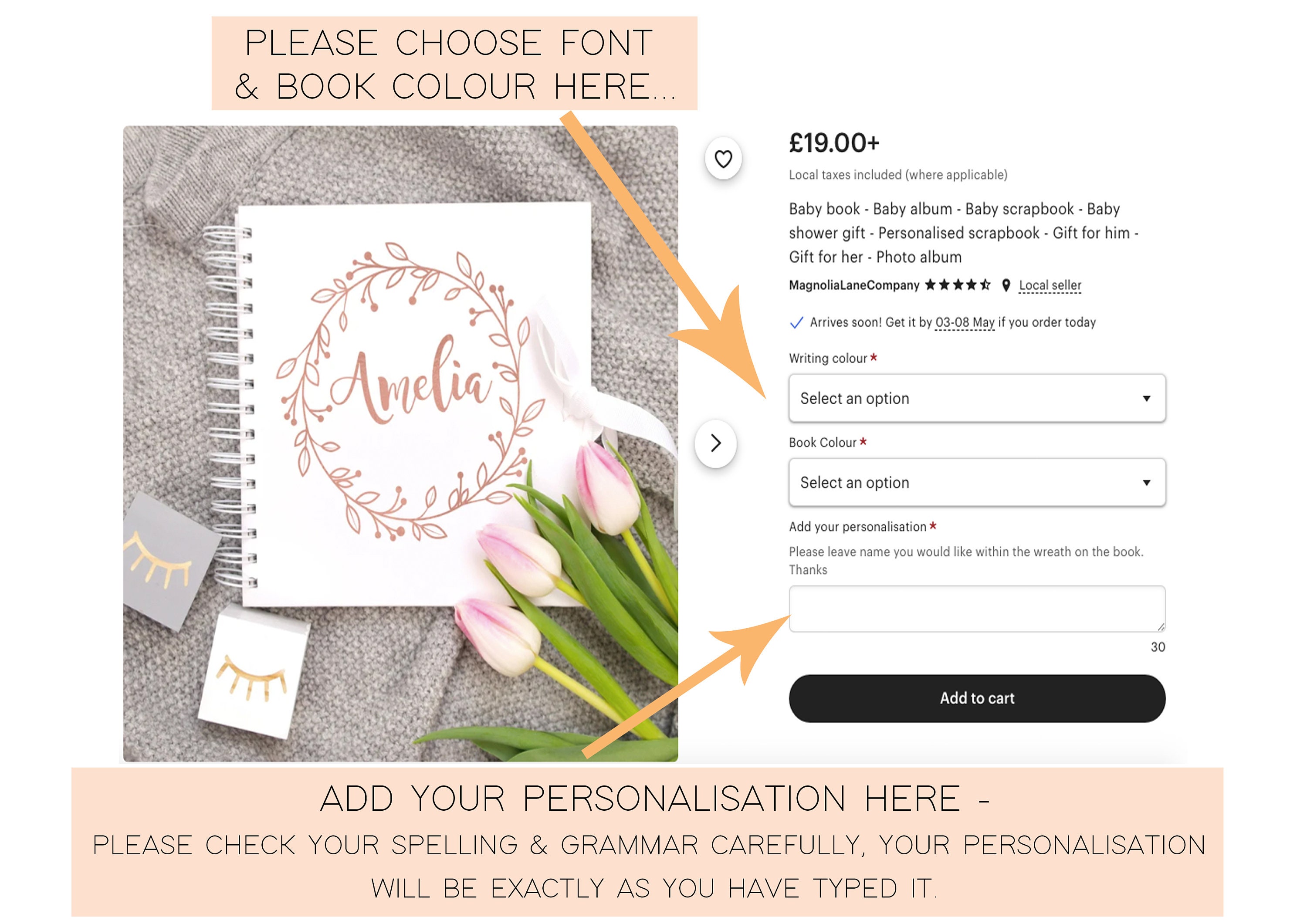 Wedding Guest Book - Engagement Gift - Wedding Gift - Personalised ...