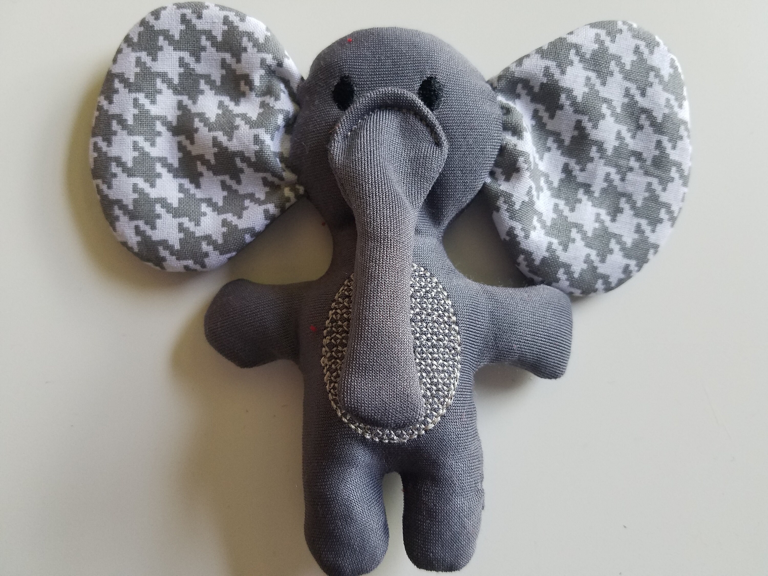 Elephant, Pocket Elephant With Red/gray Fabric Accents and Red T-shirt ...