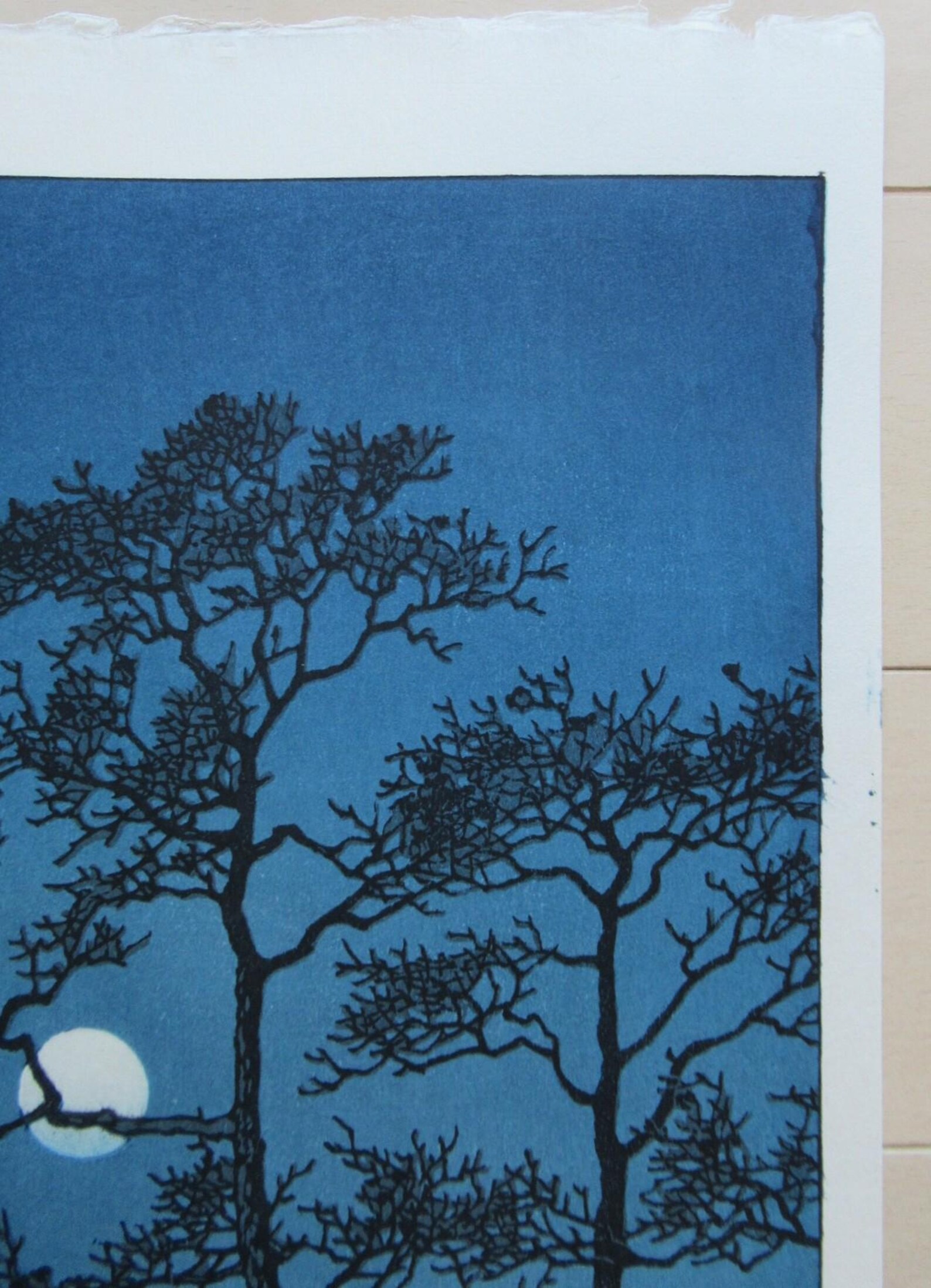 Woodcut Reproduction/hasui: Winter Moon at Toyamagahara - Etsy