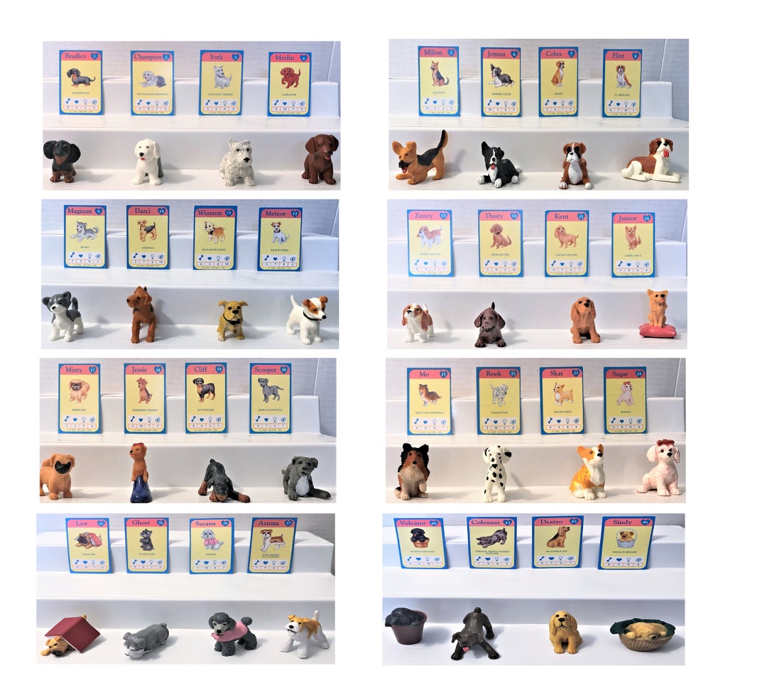 Puppy in My Pocket 1990's Vintage Dog Miniature Figurines, Podiums and ...