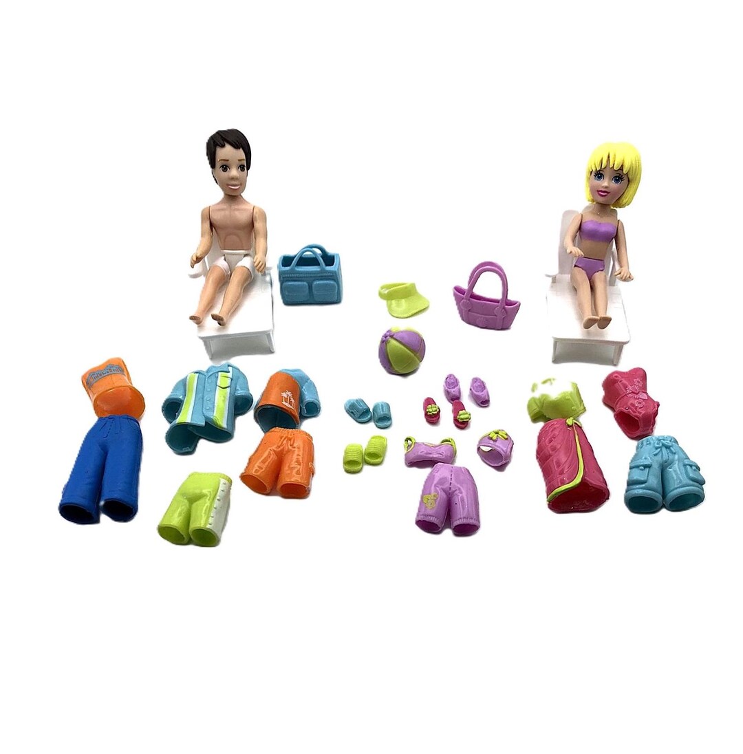 Polly Pocket Poolin Around Polly and Todd Dolls Incomplete Set - Etsy
