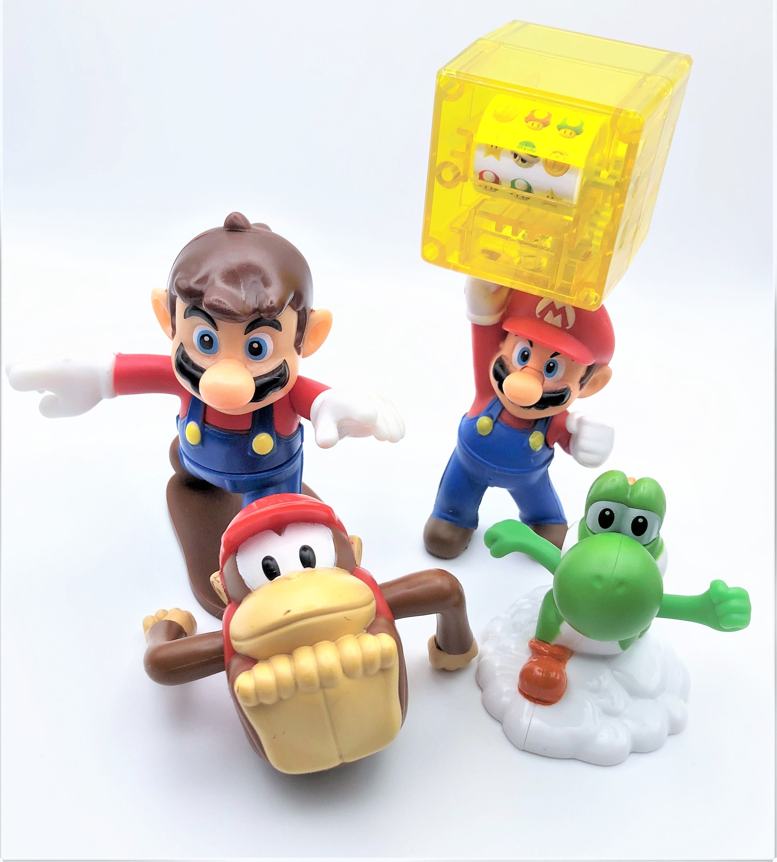 Super Mario Mcdonald's Happy Meal Toy Lot of 4 Mario, Yoshi & Diddy ...