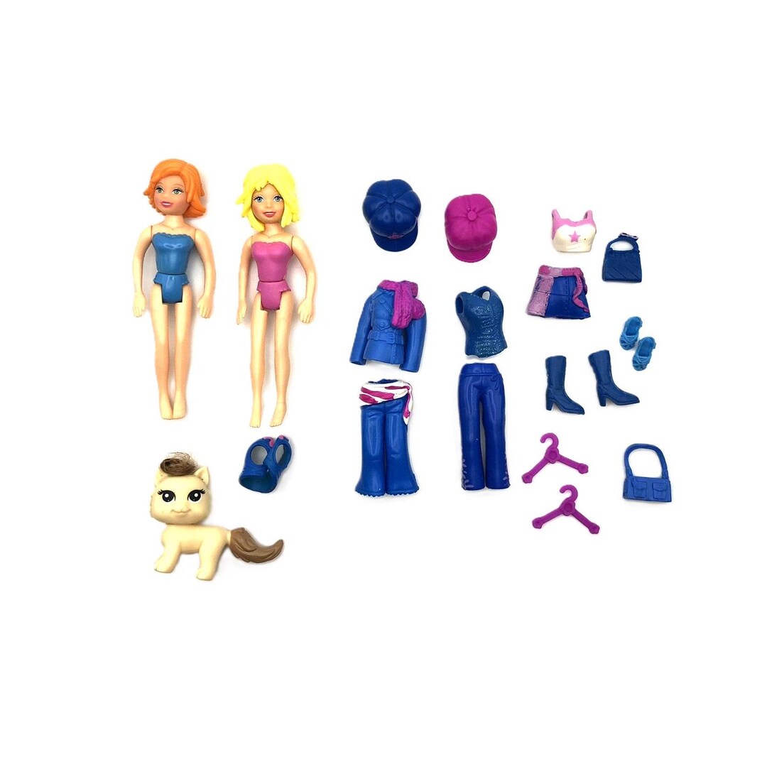 Polly Pocket Doll Sets With Polly and Lea Dolls, Clothing, Shoes, and ...
