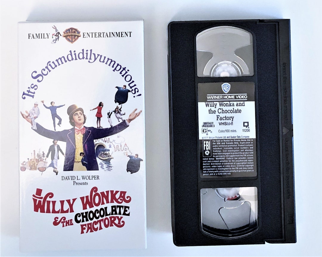 Willie Wonka & the Chocolate Factory VHS Tape WB Home Movies - Etsy