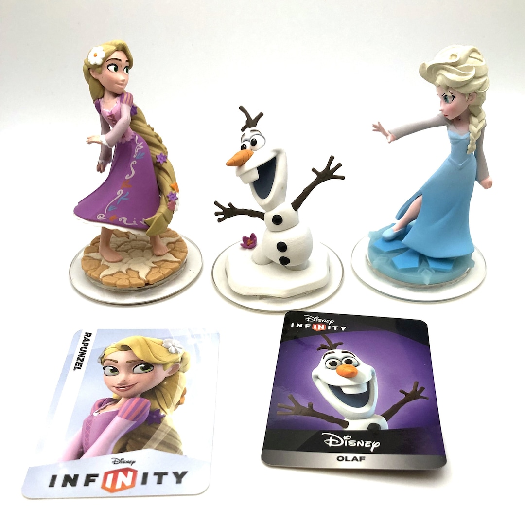 Disney's Infinity Rapunzel Elsa and Olaf Figures & Cards - Etsy