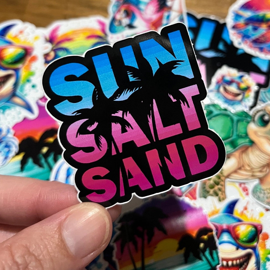 Sun Salt Sand Beach Sticker Decal - Etsy