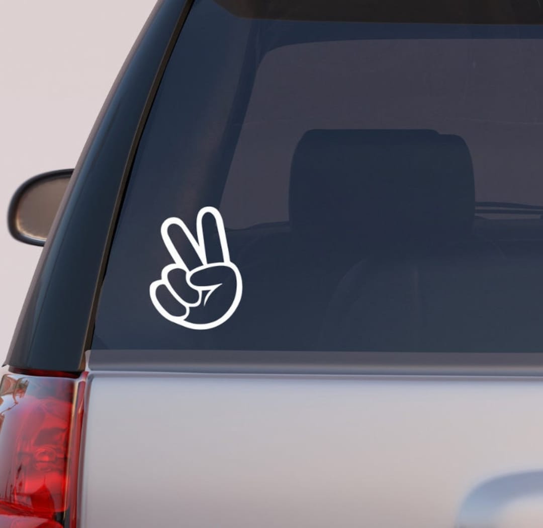 Vinyl Decal Peace Sign/deuce Car Decal - Etsy