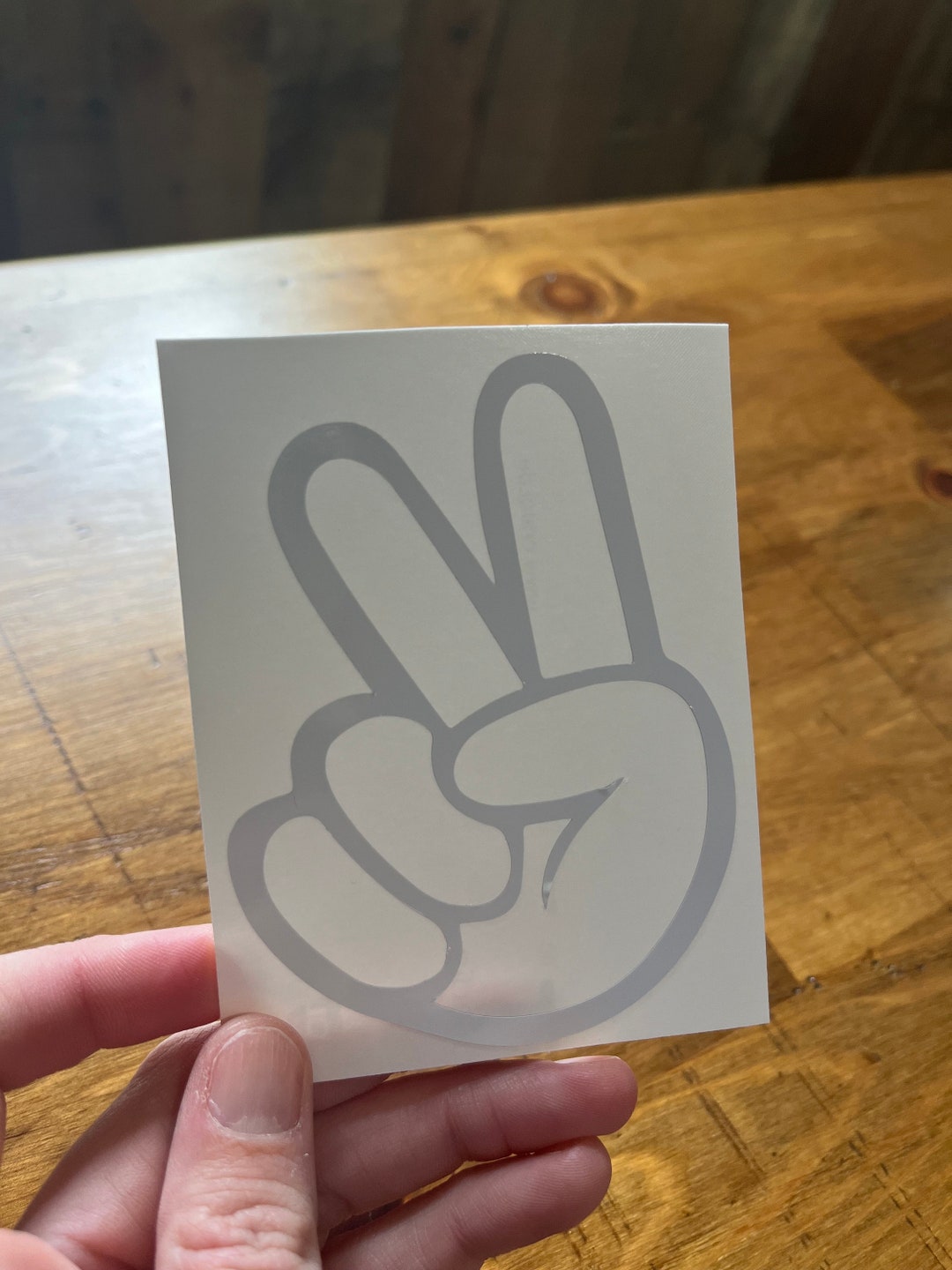 Peace Sign/deuce Car Decal - Etsy