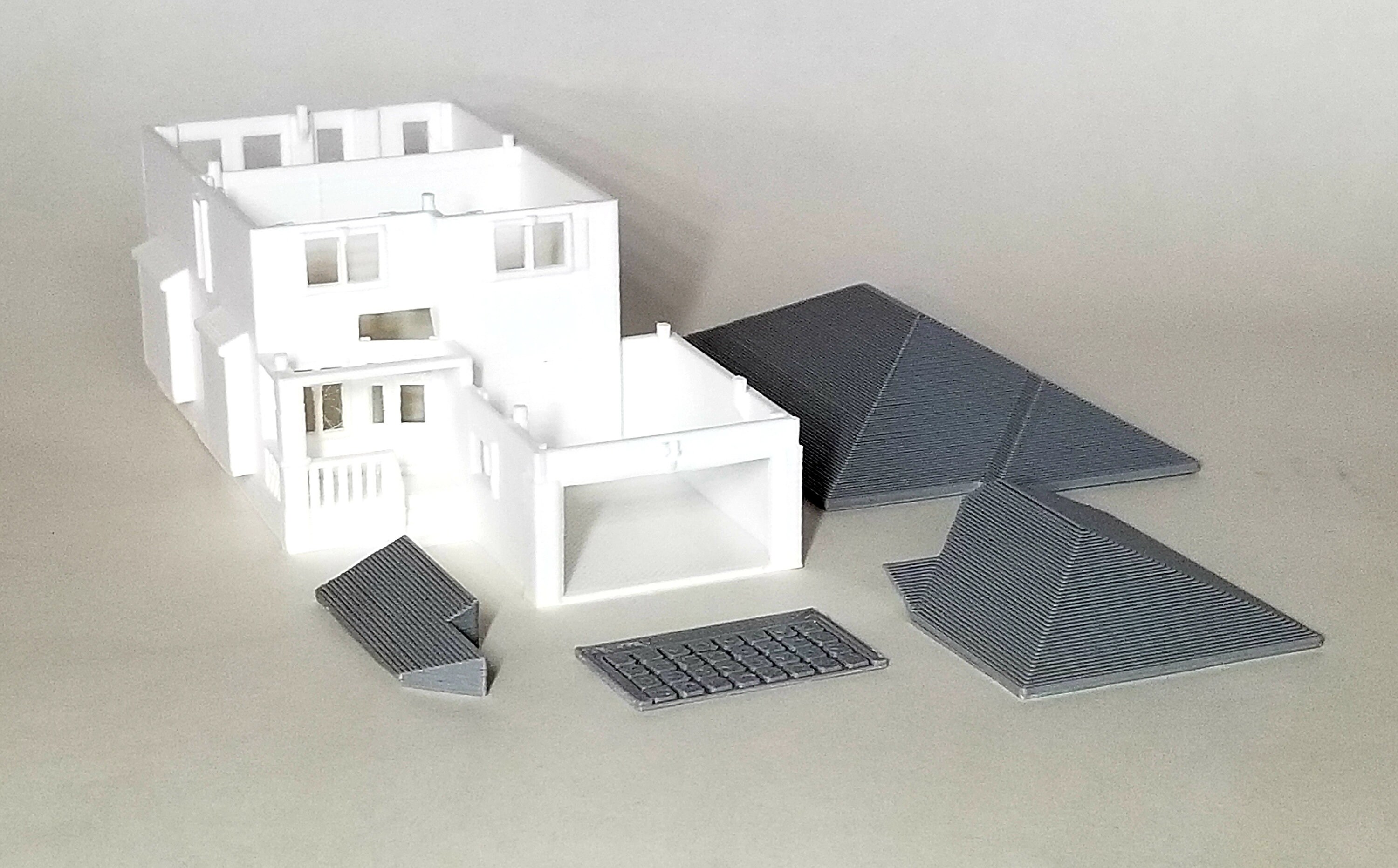 N Scale Suburban Home 4 Model Building Kit 3D Printed in | Etsy