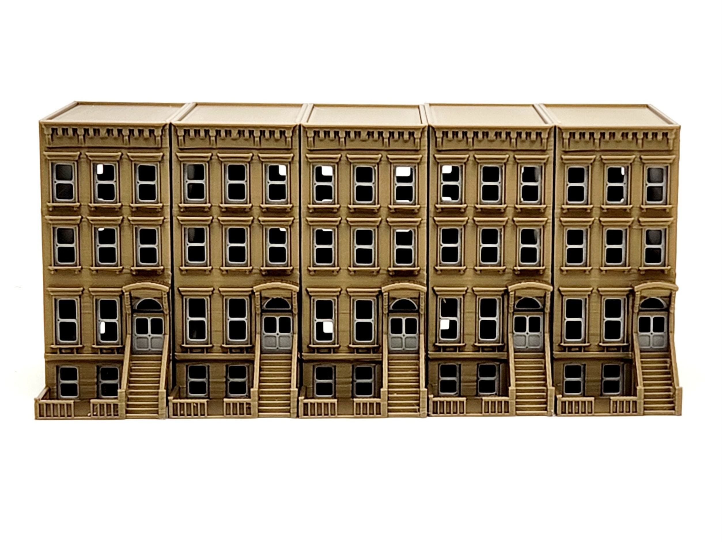 N Scale Brooklyn Brownstones: 3D Printed Replica - Etsy