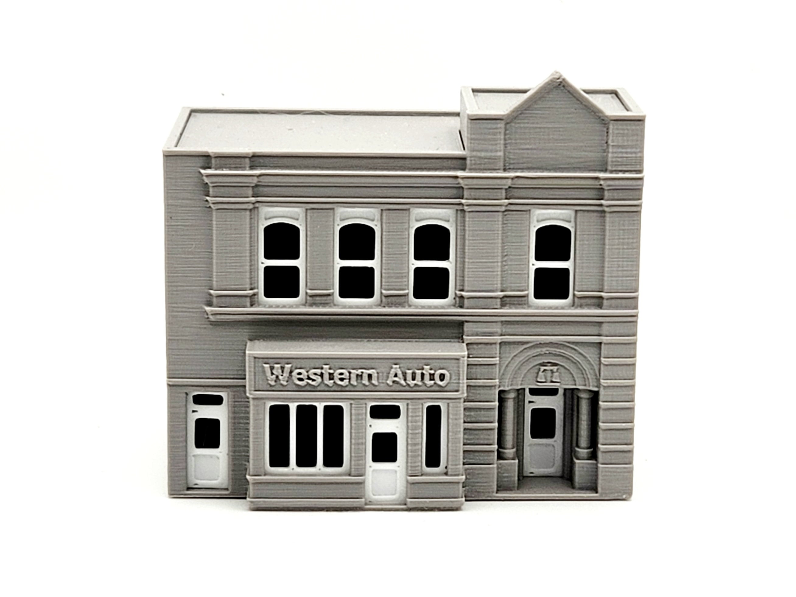 BTTF Hill Valley Town Square (western Auto Stores): 3D Printed N Scale ...