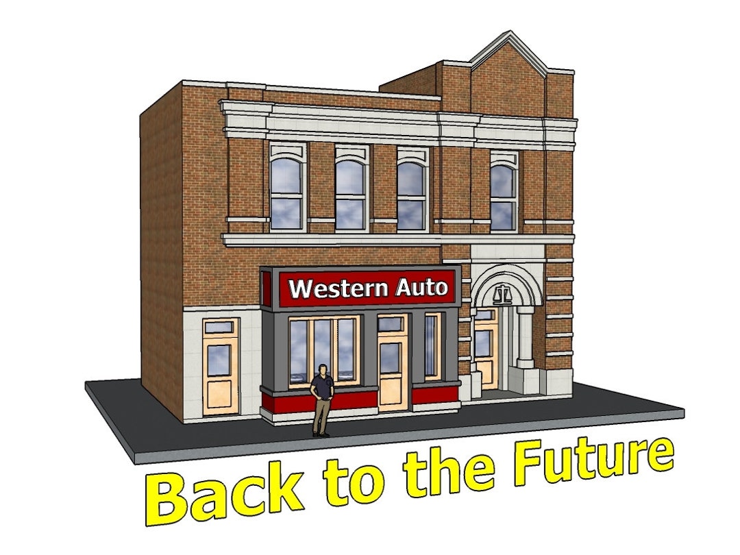BTTF Hill Valley Western Auto Stores N Scale Replica Model Building - Etsy
