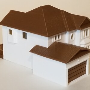 N Scale Suburban Home #1 - Model Building Kit - 3D Printed in PLA ...